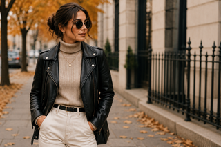 How to Layer a Leather Jacket for Women Without Overthinking – NYC ...