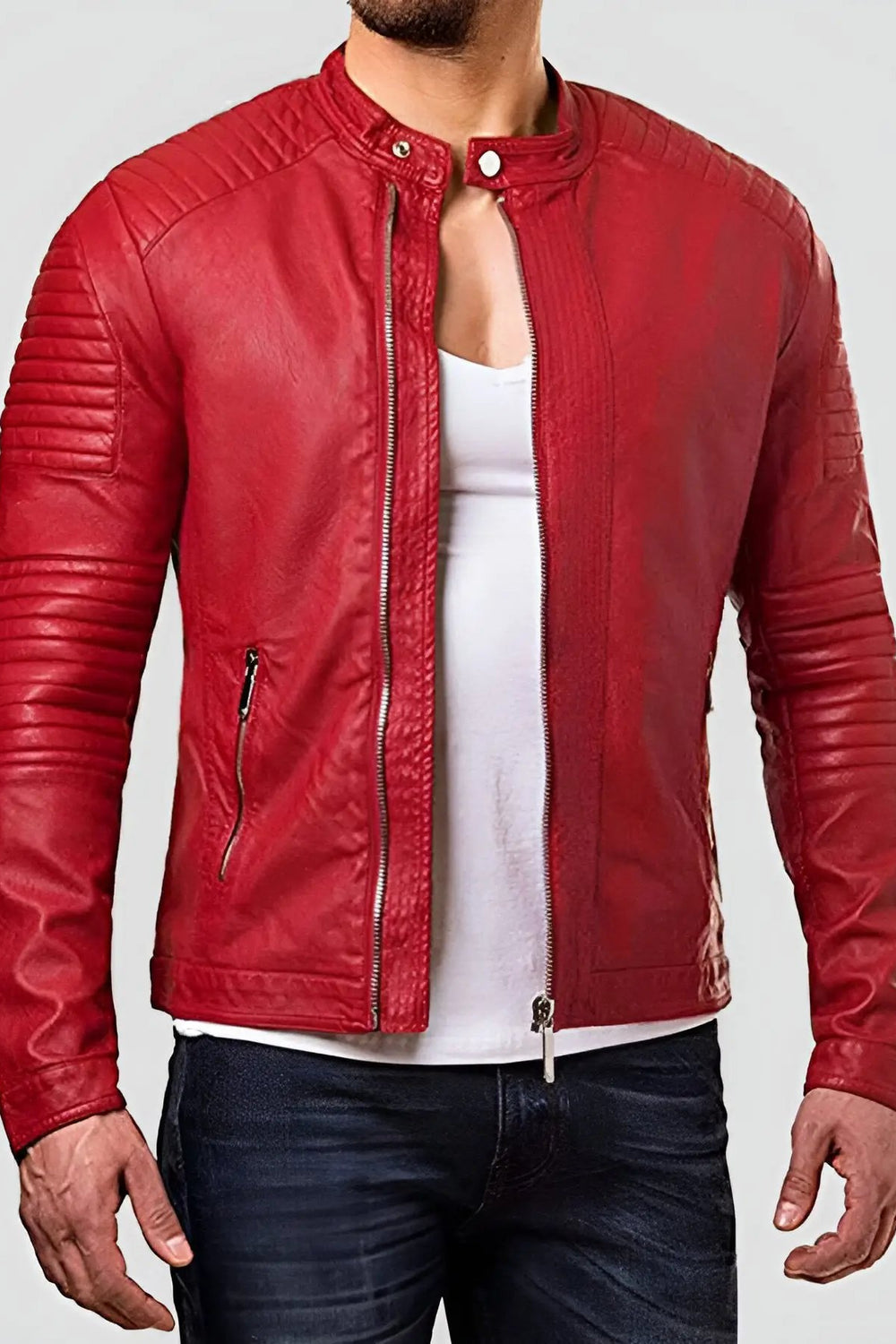 Men's Red Leather Jackets - Buy Real Red Leather Jackets for Men – NYC ...