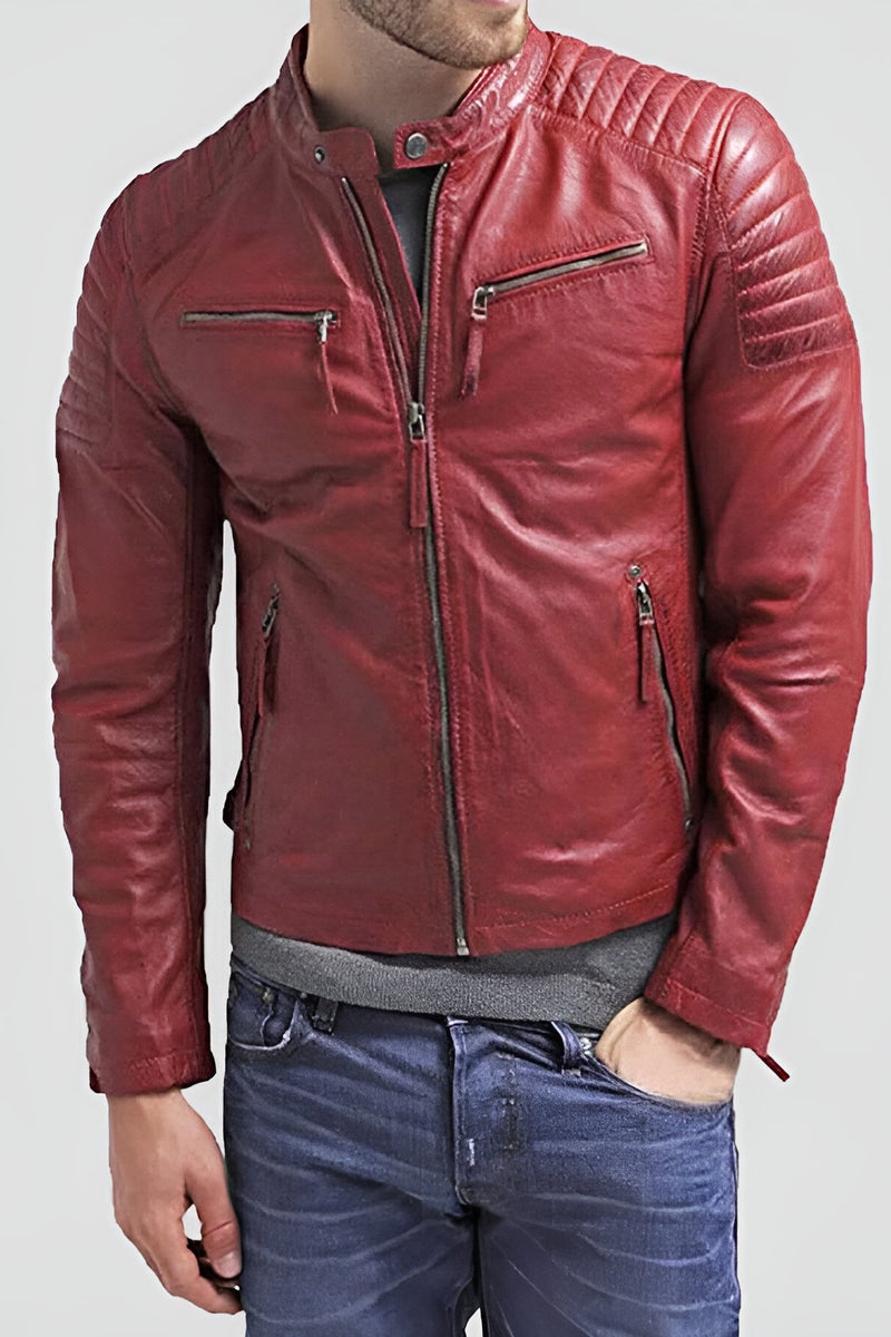 Men's Red Leather Jackets - Buy Real Red Leather Jackets for Men – NYC ...